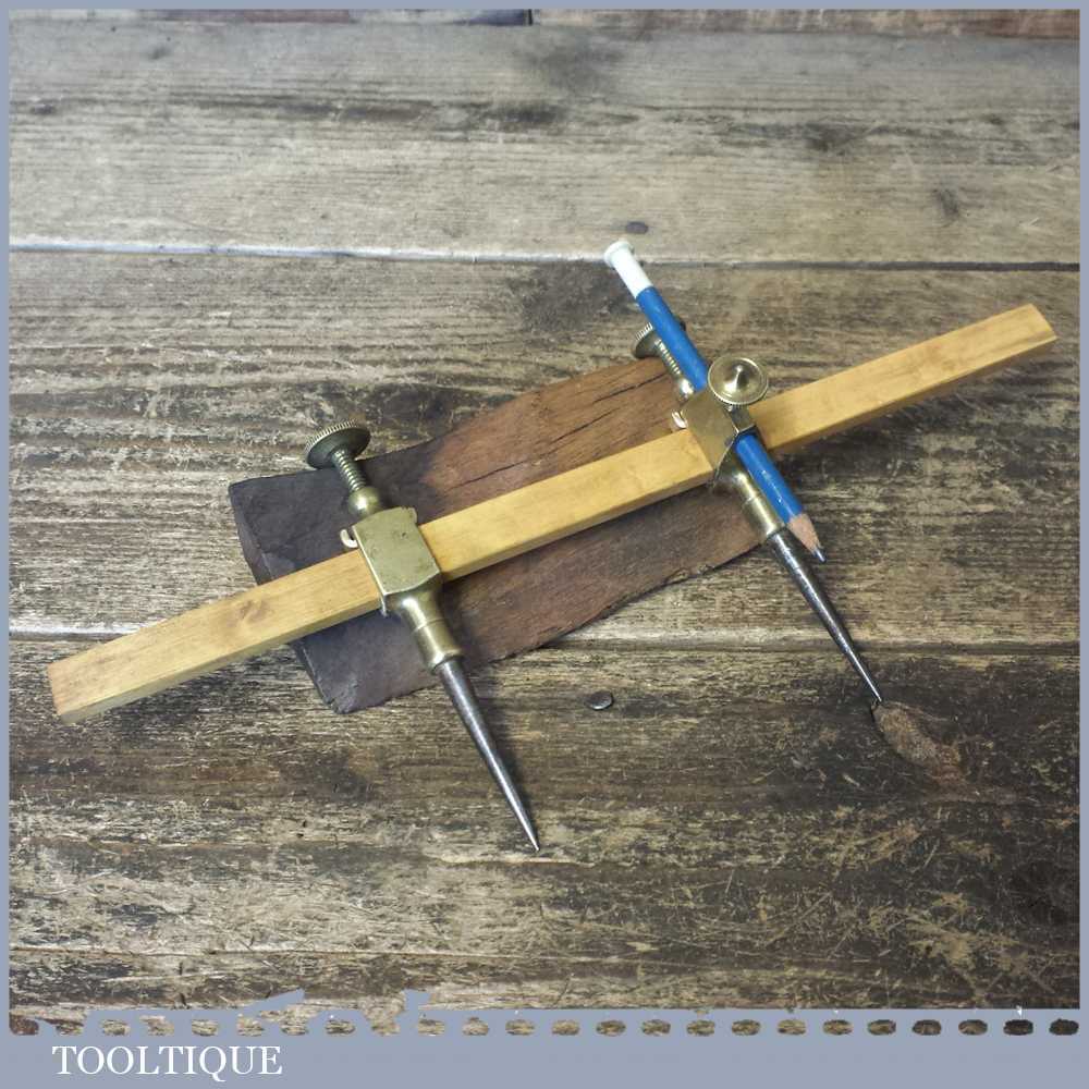 Vintage Pair Good Quality 4” Brass Trammel Points With Pencil Holder ...