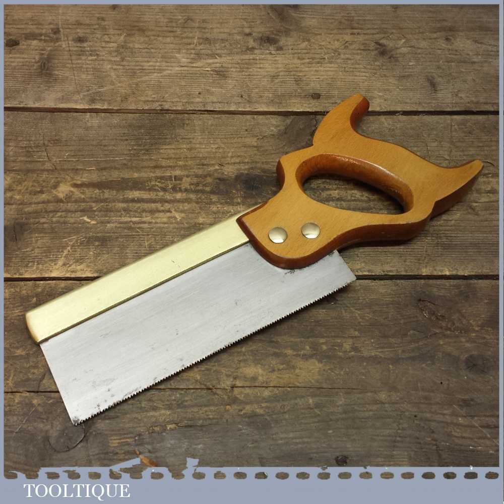 Vintage 8” Brass Back Dovetail Saw With 15 Teeth Per Inch | Tooltique