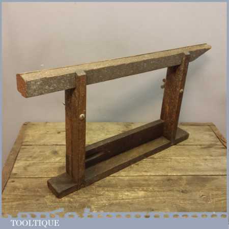 Vintage Handmade Wooden Hand Saw Vice – Old Woodworking Tool | Tooltique