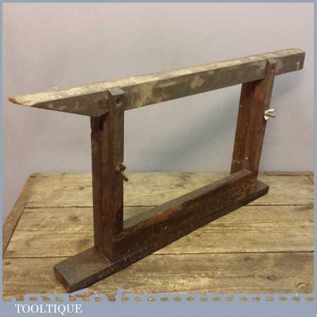 Vintage Handmade Wooden Hand Saw Vice – Old Woodworking Tool | Tooltique