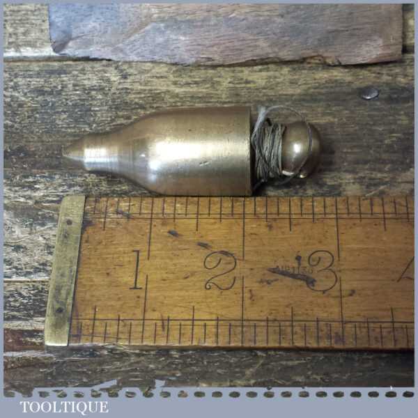 Antique Solid Gunmetal Plumb Bob Unusual Style – Good Condition | Tooltique