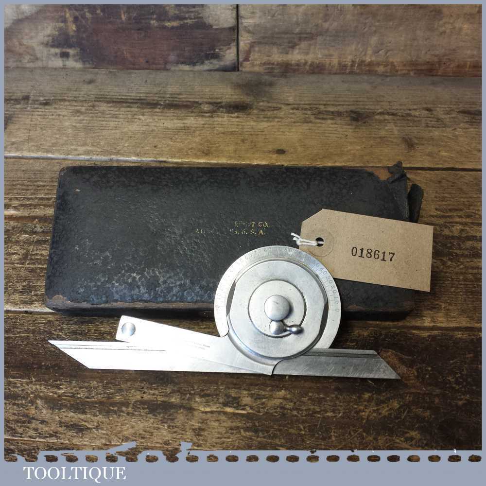 Vintage Boxed L. S. Starrett Co USA Engineer’s Protractor Pat 1892 ...