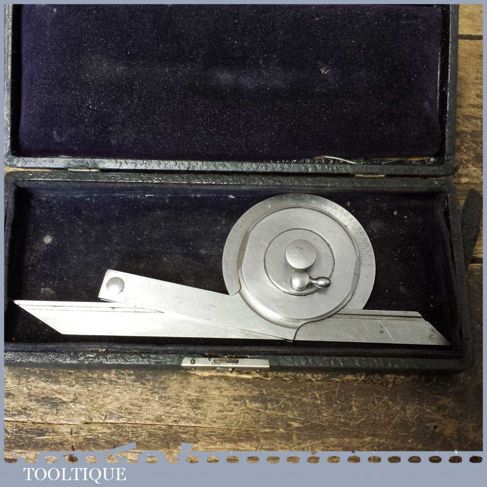 Vintage Boxed L. S. Starrett Co USA Engineer’s Protractor Pat 1892 ...