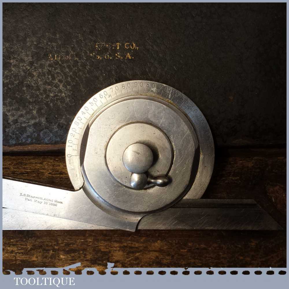 Vintage Boxed L. S. Starrett Co USA Engineer’s Protractor Pat 1892 ...