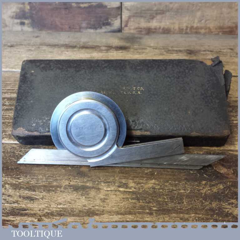 Vintage Boxed L. S. Starrett Co USA Engineer’s Protractor Pat 1892 ...