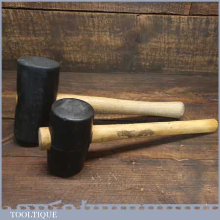2 X Vintage Panel Beaters Rubber Mallets Wooden Handles – Good ...