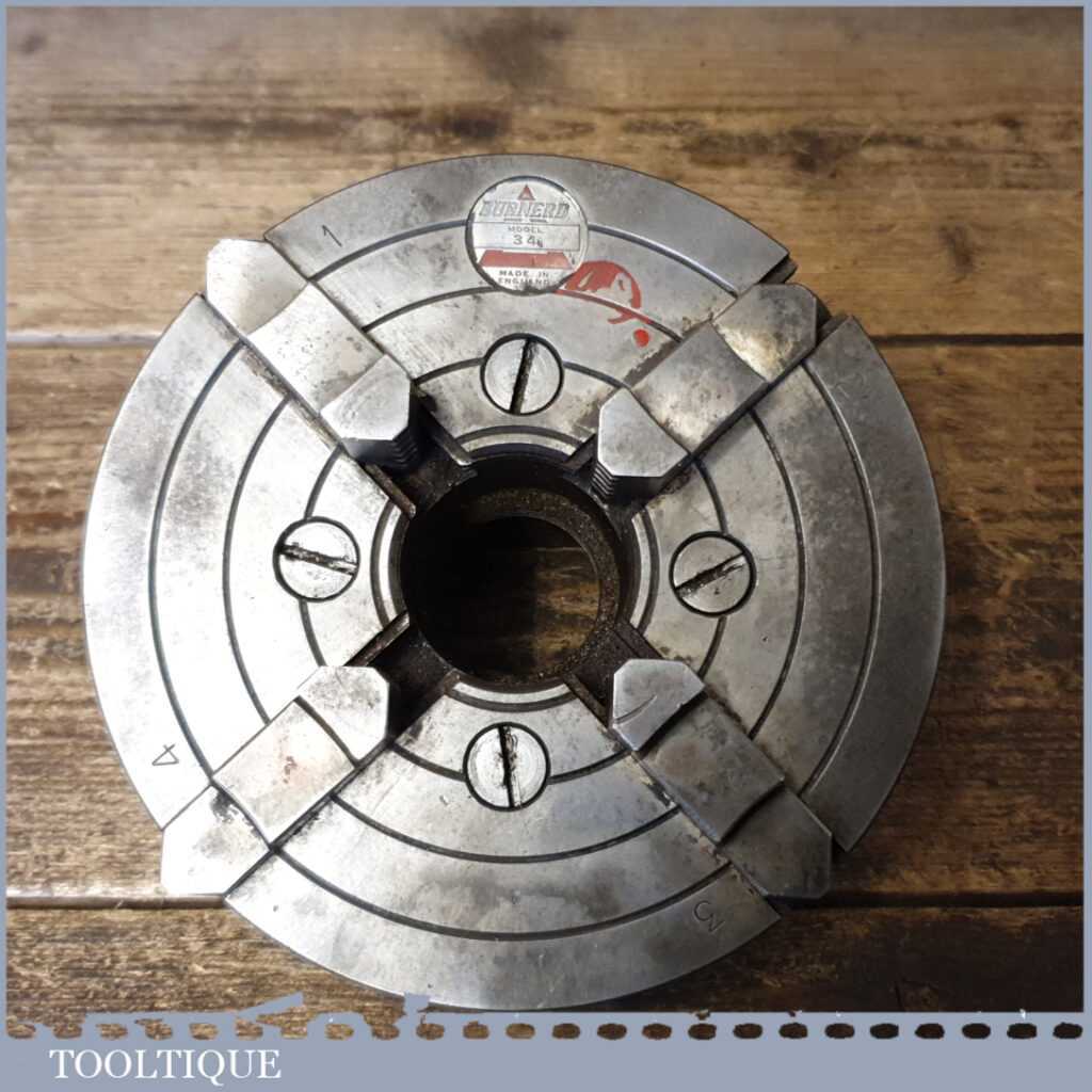 Vintage Burnerd 4 Jaw Independent Lathe Chuck Model 34 – Good Condition ...