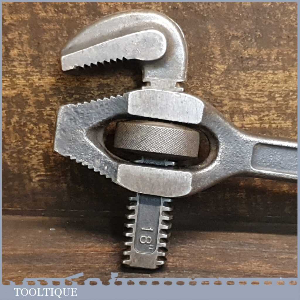 Vintage Garrington Lapwing 18” Adjustable Spanner Or Pipe Wrench – Good ...