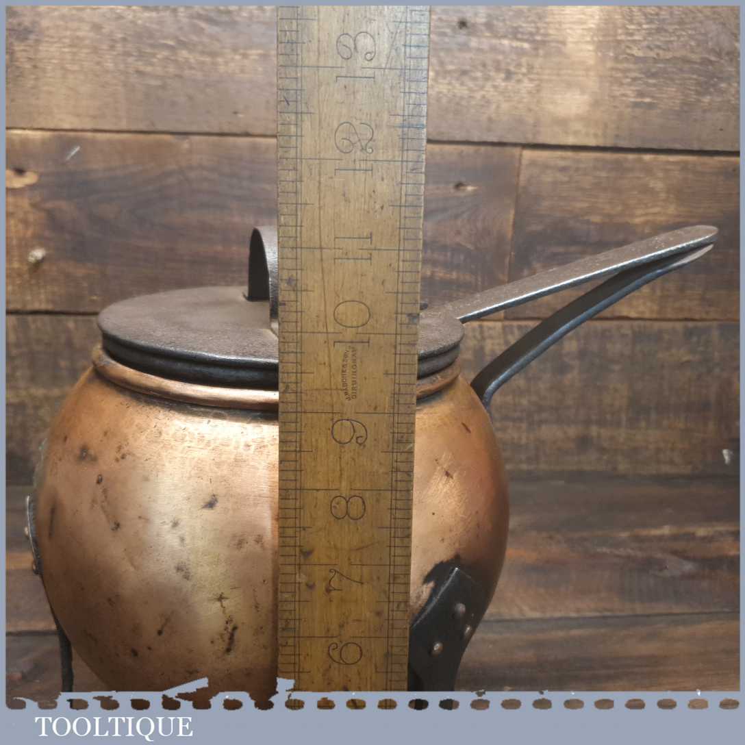 Delightful Antique Brass & Steel Glue Pot Probably French – Decorative ...