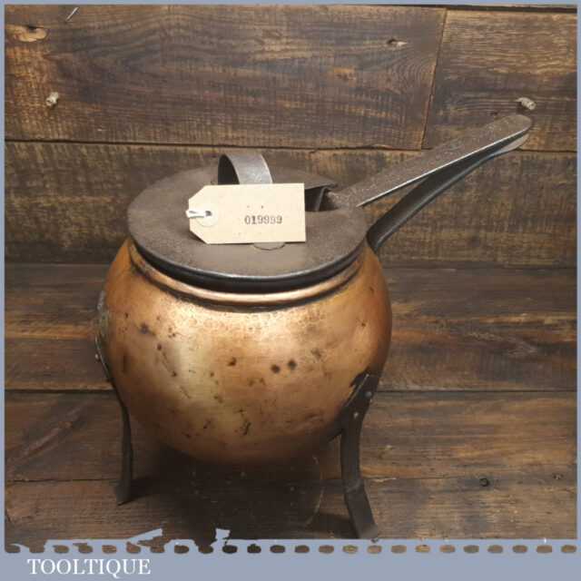 Delightful Antique Brass & Steel Glue Pot Probably French – Decorative ...