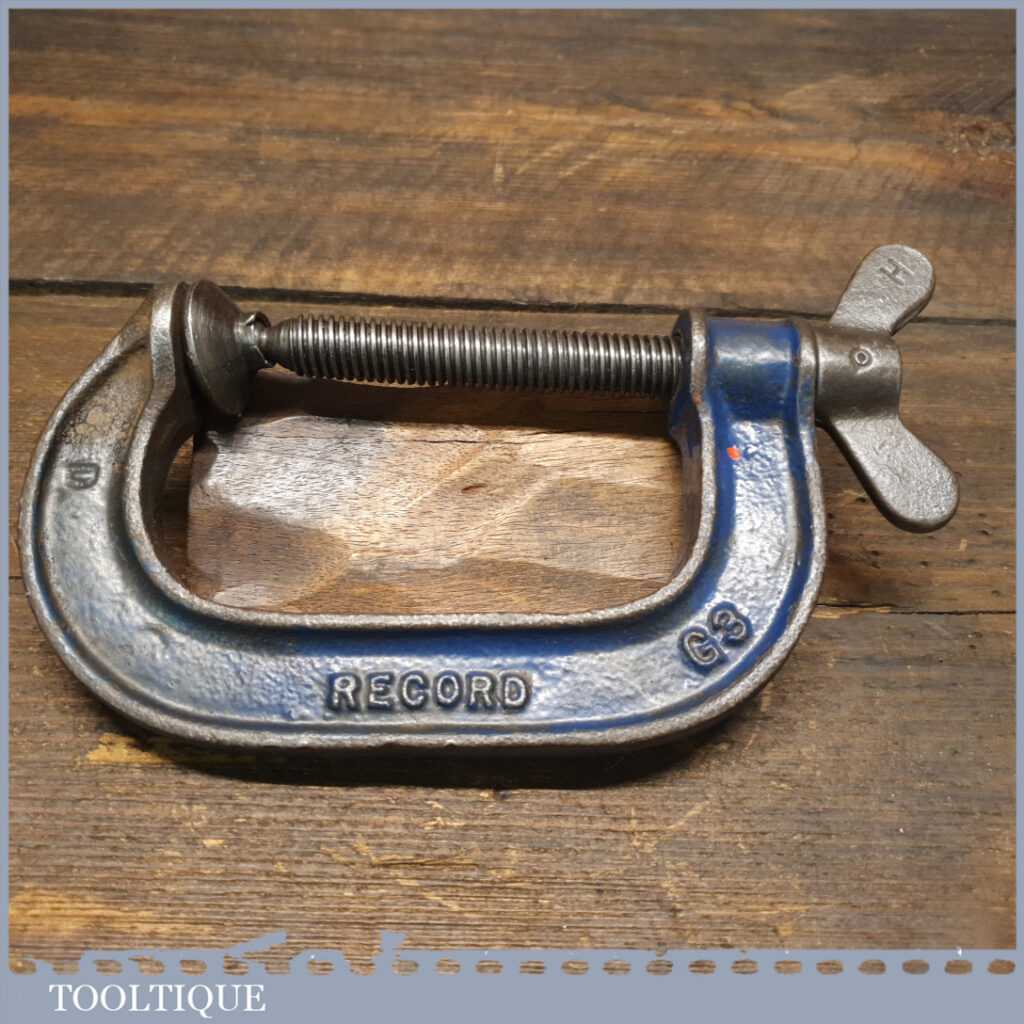 Vintage 3” Record Woodworking G Clamp – Good Condition Ready To Use ...
