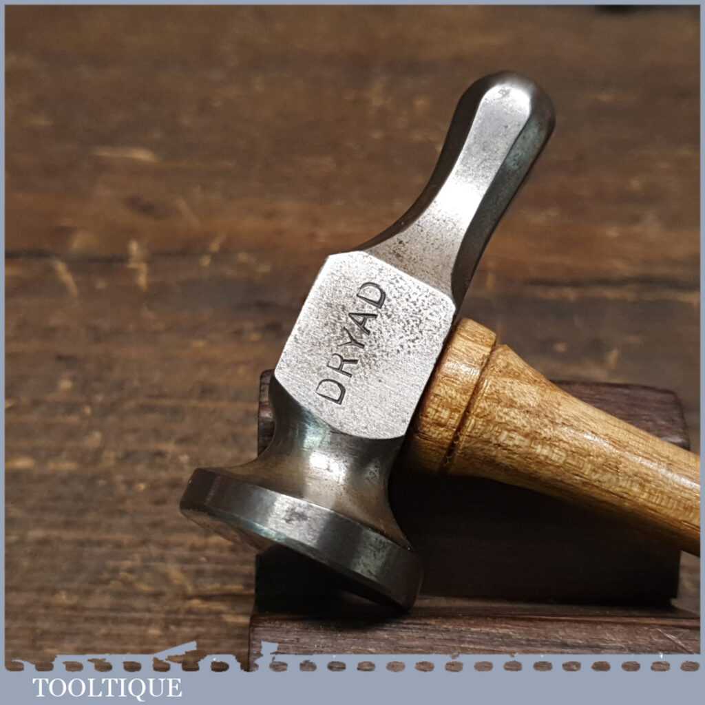 Dryad Vintage Jeweller’s Steel Repousse Hammer – Bulbous Ash Handle ...