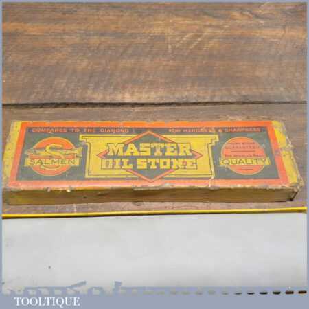 Vintage Boxed Salmen Master Semi Fine Oil Stone – Lapped Flat | Tooltique