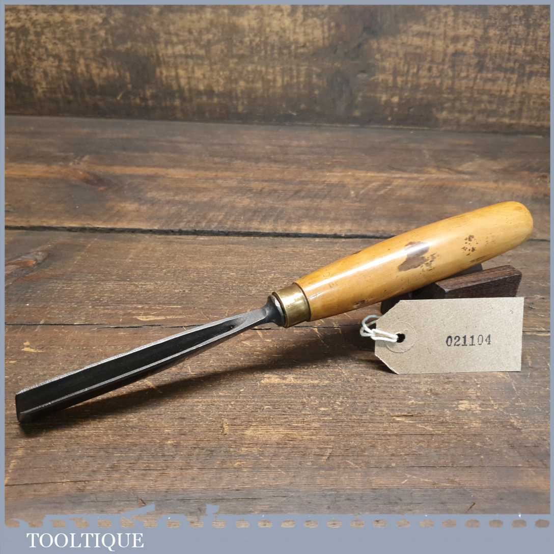 Vintage 3/8” Straight Woodcarving V Parting Chisel – Sharpened Honed ...