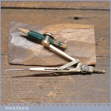 Vintage Helix-lock Solid Brass 5″ Steel Tipped Compass – Unusual Lever ...