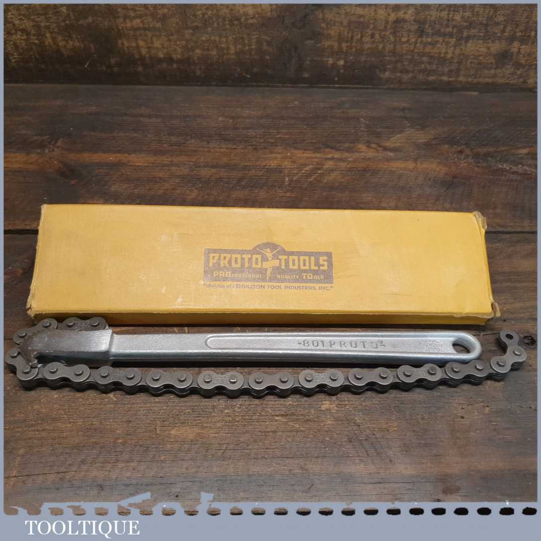 Vintage Boxed Proto Tools USA No: 801 Universal Chain Wrench – Good ...