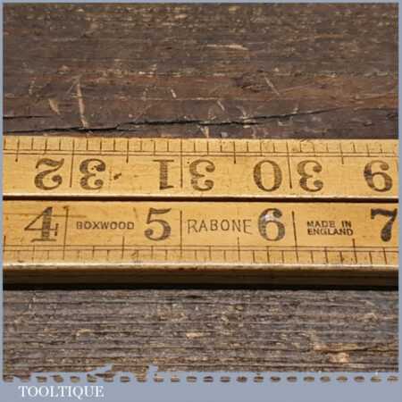 Vintage Rabone No: 1167 Boxwood Brass 24” Folding Ruler – Fair ...