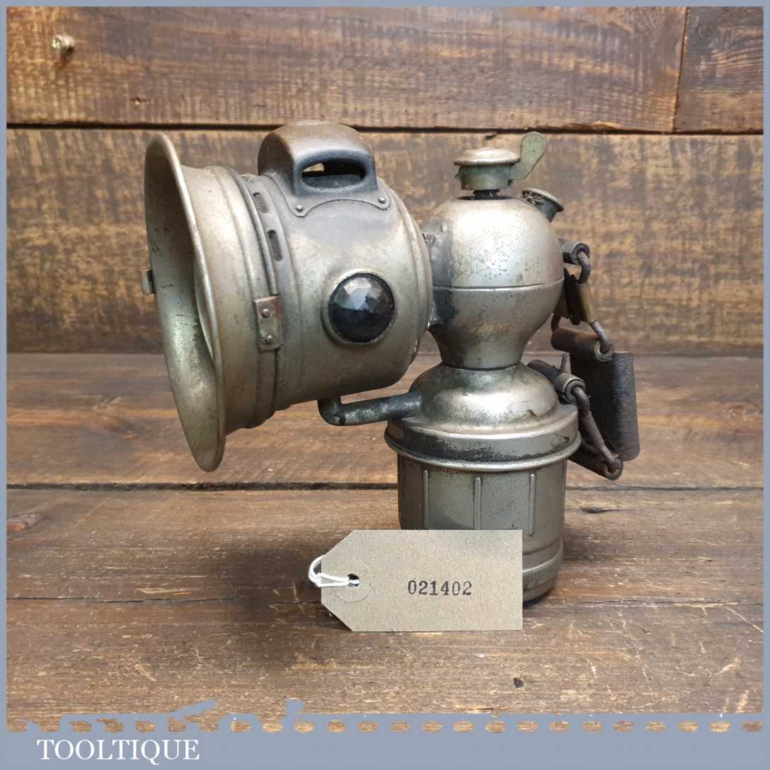 Antique 1930 s Miller Carbo Carbide Bicycle Lamp Good Condition Tooltique