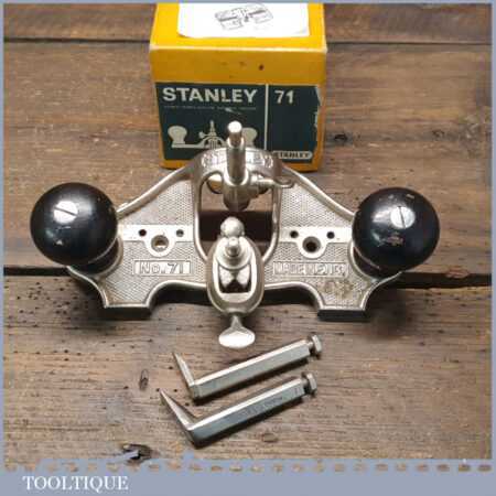 Vintage Boxed Stanley England No: 71 Hand Router Plane – Good Condition ...