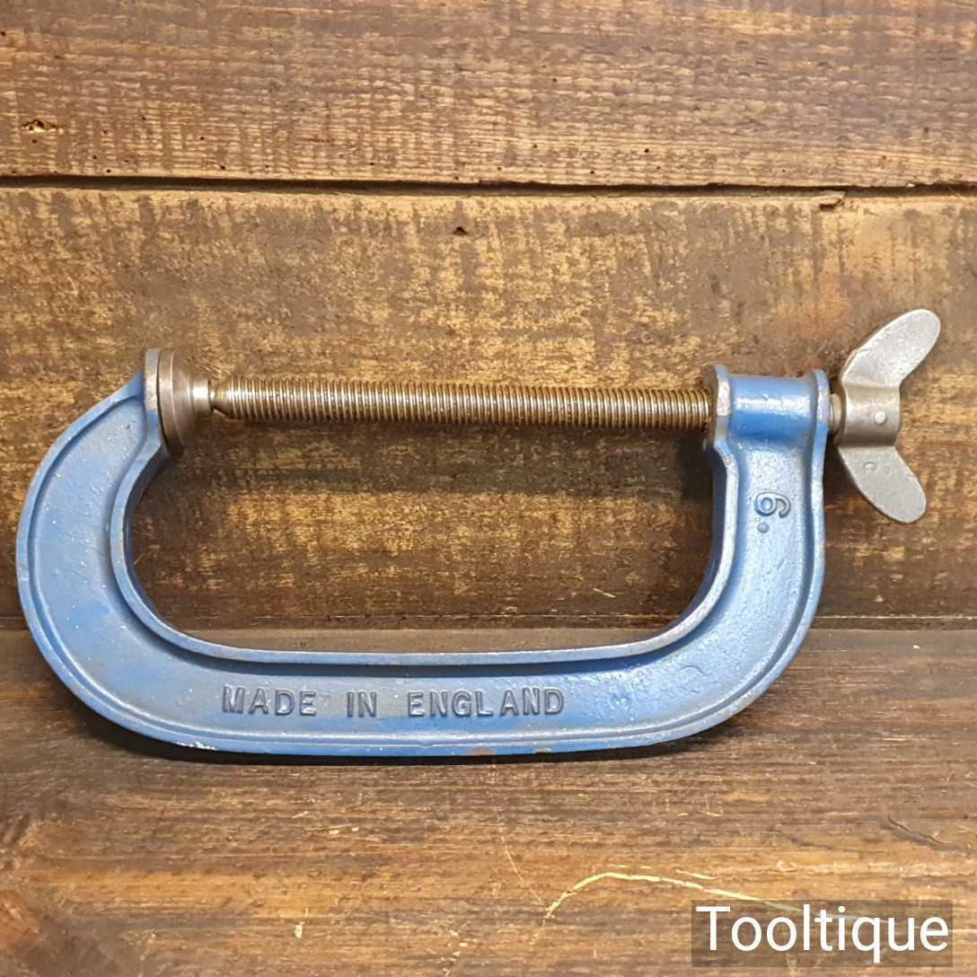 Vintage Record 6” Woodworking G Clamp – Good Condition | Tooltique