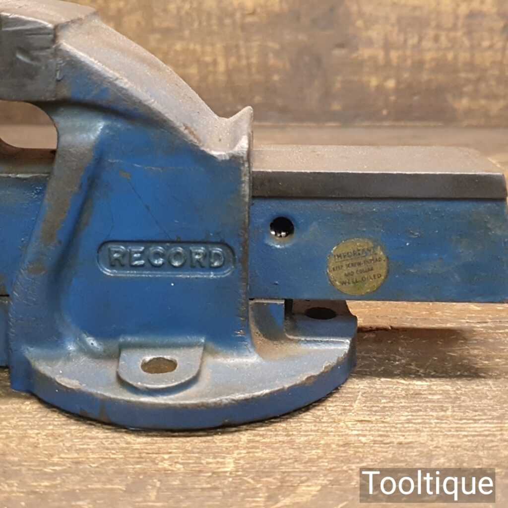 Vintage Record No: 00 Engineer’s Cast Steel Bench Vice 2 ½” Jaws – Good ...