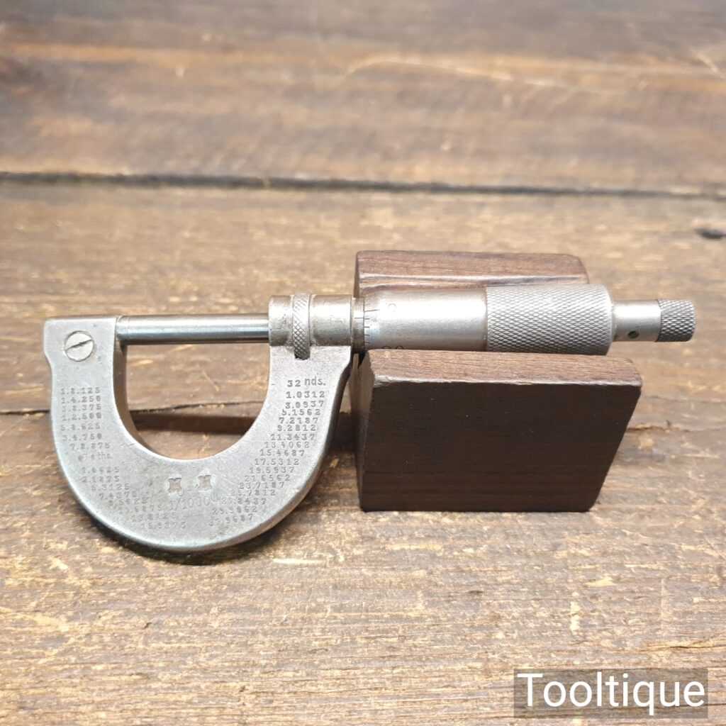 Vintage 0”-1” Imperial Micrometer – Good Condition | Tooltique