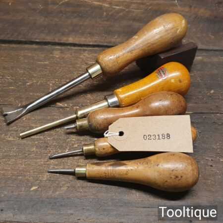 Selection 5 Vintage Carpenter’s Tools Push Pin Tack Lifter & Bradawl ...