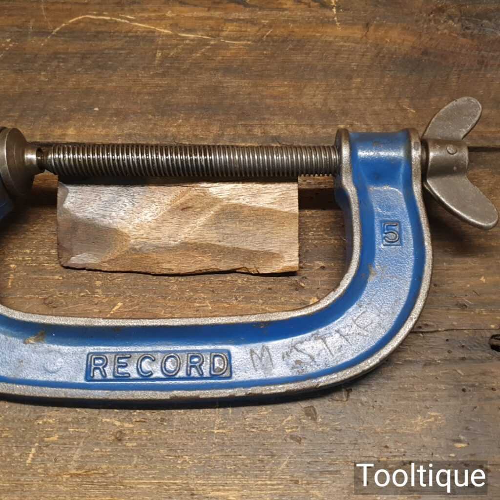 Vintage Record 5” Woodworking G Clamp – Good Condition | Tooltique