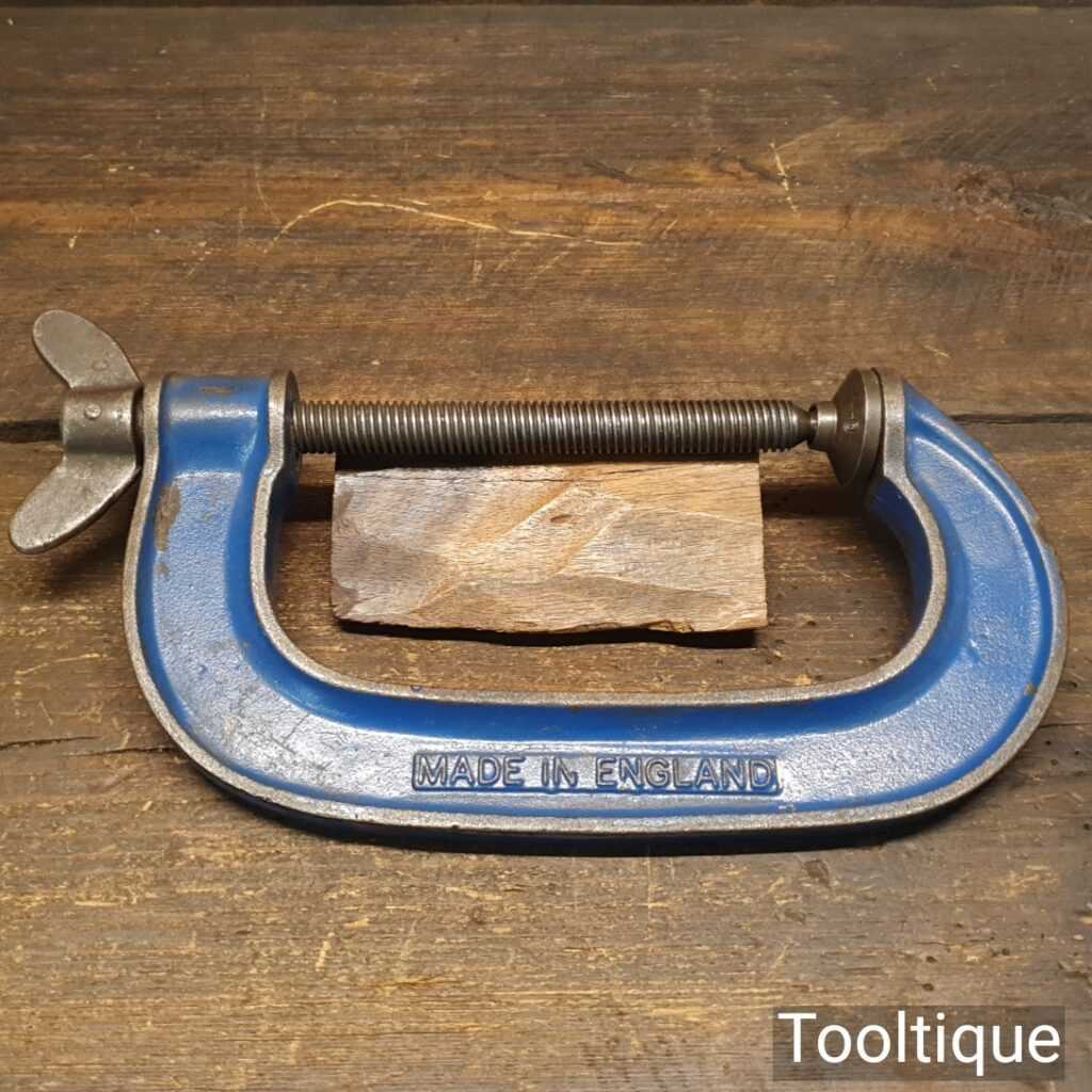 Vintage Record 5” Woodworking G Clamp – Good Condition | Tooltique