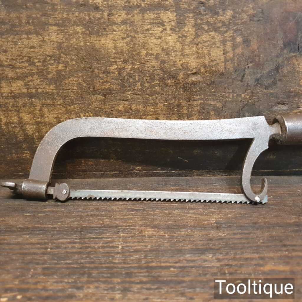 Early Unusually Small Antique Cast Steel 6” Lancashire Pattern Hacksaw ...