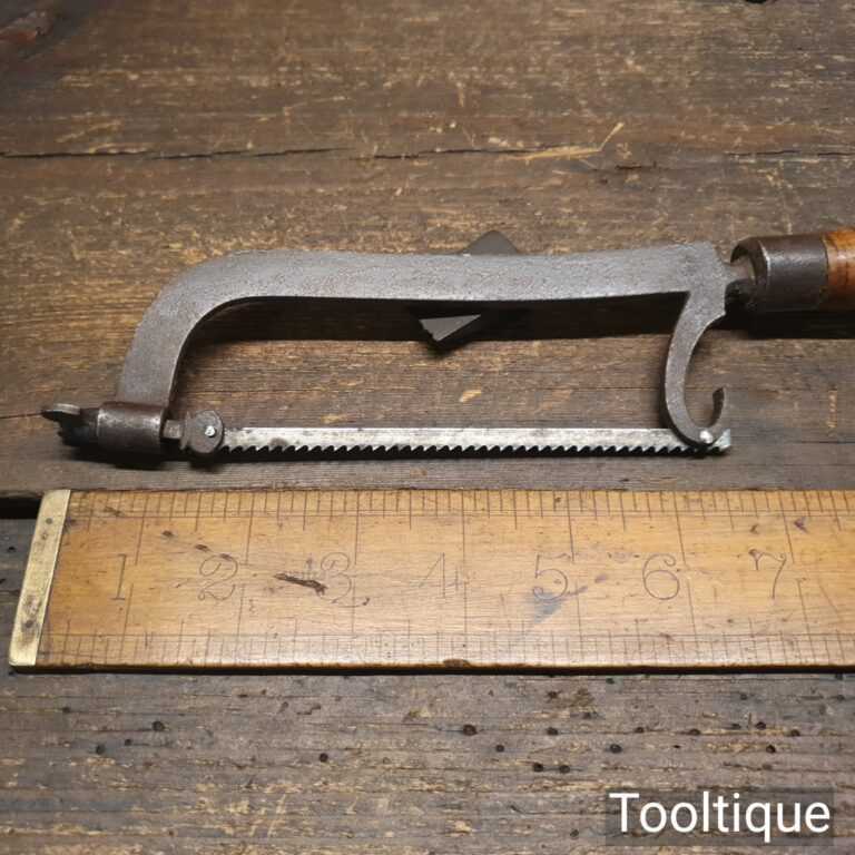 Early Unusually Small Antique Cast Steel 6” Lancashire Pattern Hacksaw ...