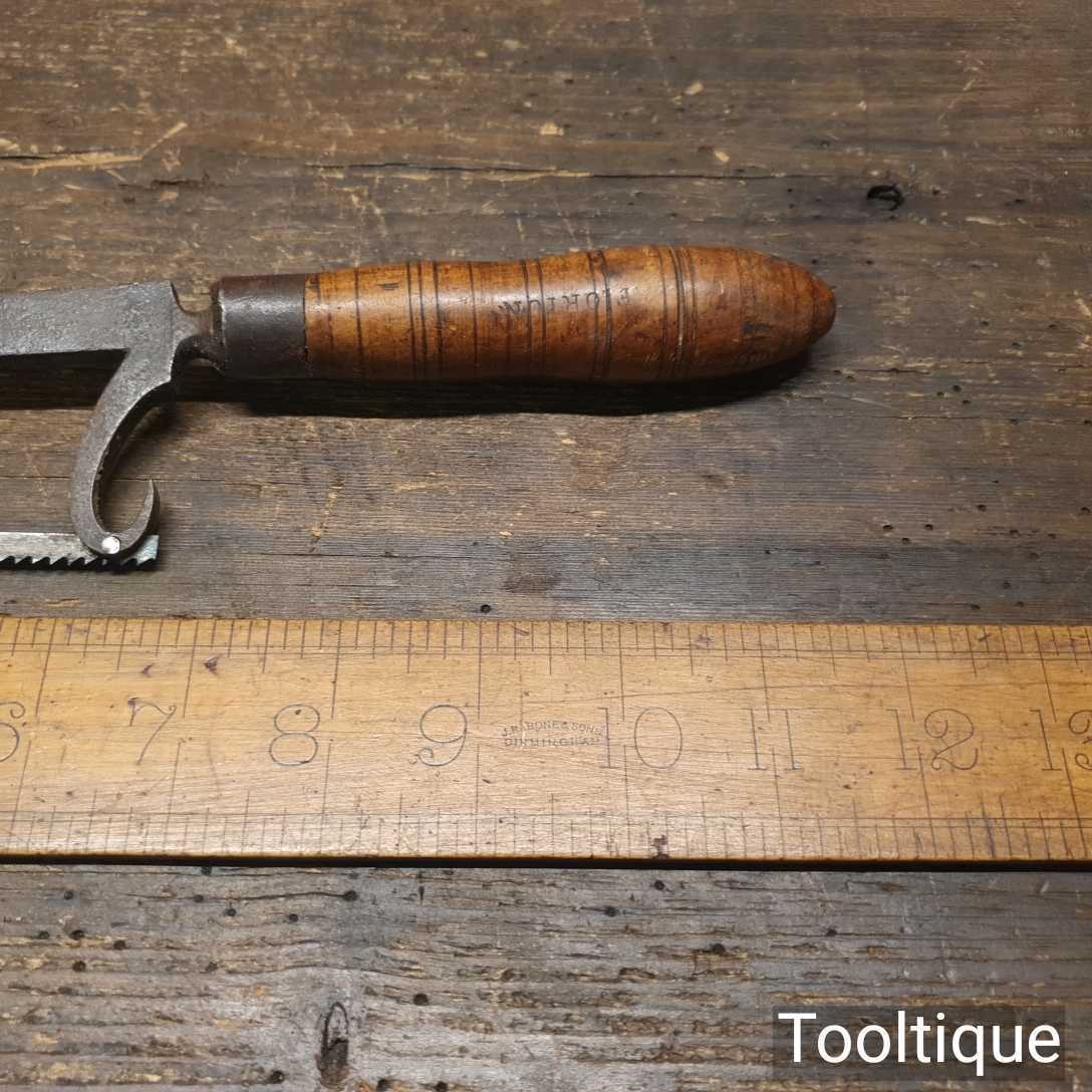 Early Unusually Small Antique Cast Steel 6” Lancashire Pattern Hacksaw ...