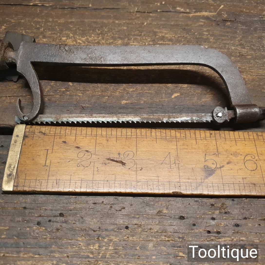 Early Unusually Small Antique Cast Steel 6” Lancashire Pattern Hacksaw ...