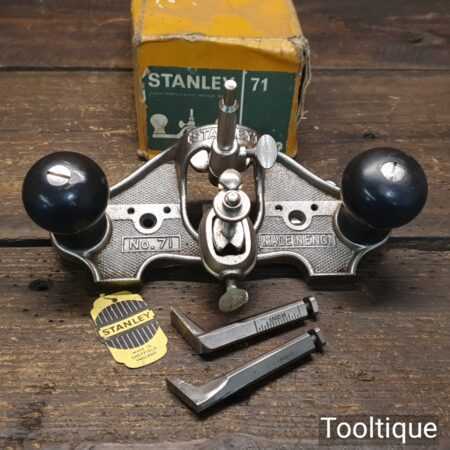 Vintage Boxed Stanley England No: 71 Hand Router Plane – Good Condition ...