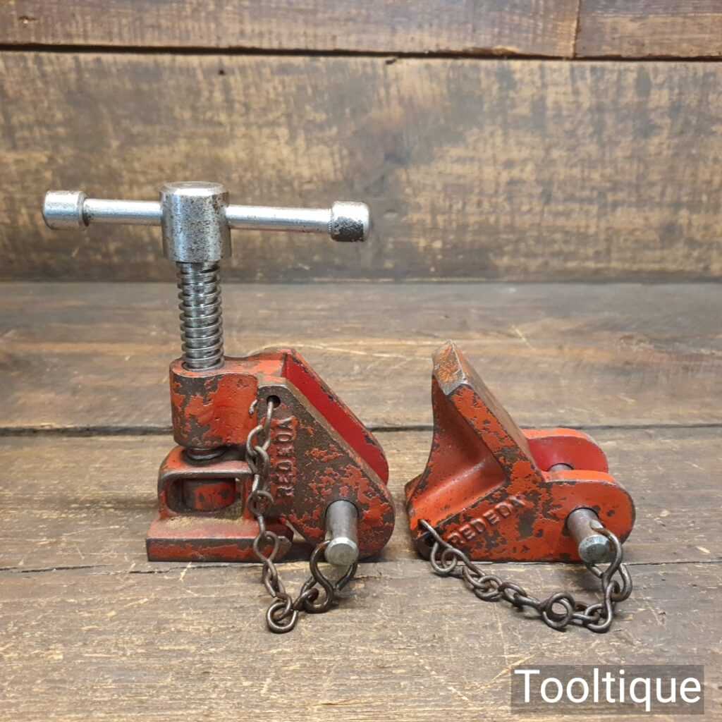 Vintage Pair Of Rededa Sash Clamp Heads – Good Condition | Tooltique
