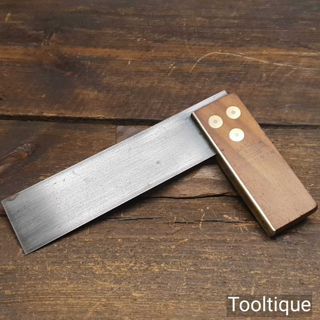 Vintage Marples Carpenters 6” Mahogany & Brass Try Square – Good ...
