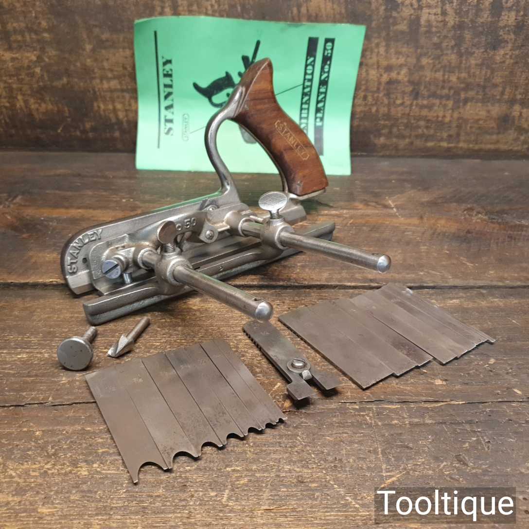 Vintage Stanley England No: 50 Combination Plough Plane Complete ...