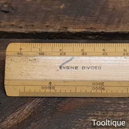 Vintage Engineer’s Boxwood Engine Divided Ruler – Good Condition ...