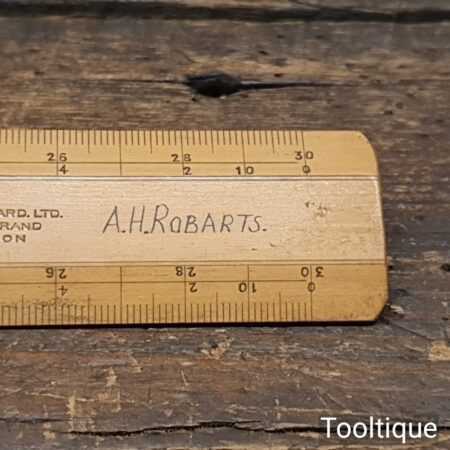 Vintage J. H. Steward Engineer’s Boxwood Ruler Engine Divided – Good ...