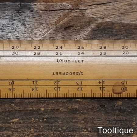 Vintage Engineer’s Boxwood Ruler Engine Divided – Good Condition ...