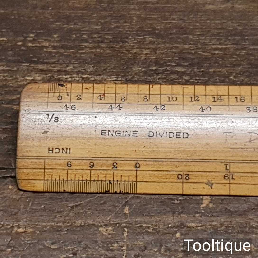 Vintage Lawes Rabjohns Engineer’s Boxwood Engine Divided Ruler – Good ...