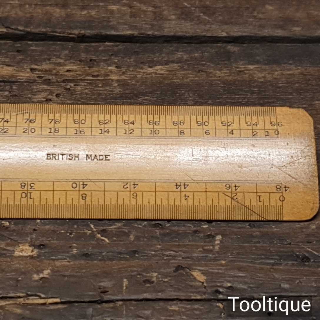 Vintage British Made Engineer’s Boxwood Engine Divided Ruler – Good ...