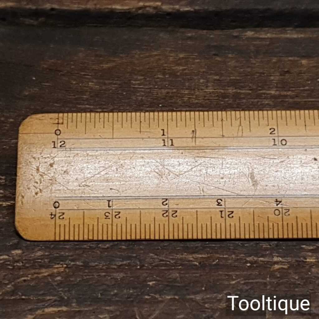 Vintage British Made Engineer’s Boxwood Engine Divided Ruler – Good ...