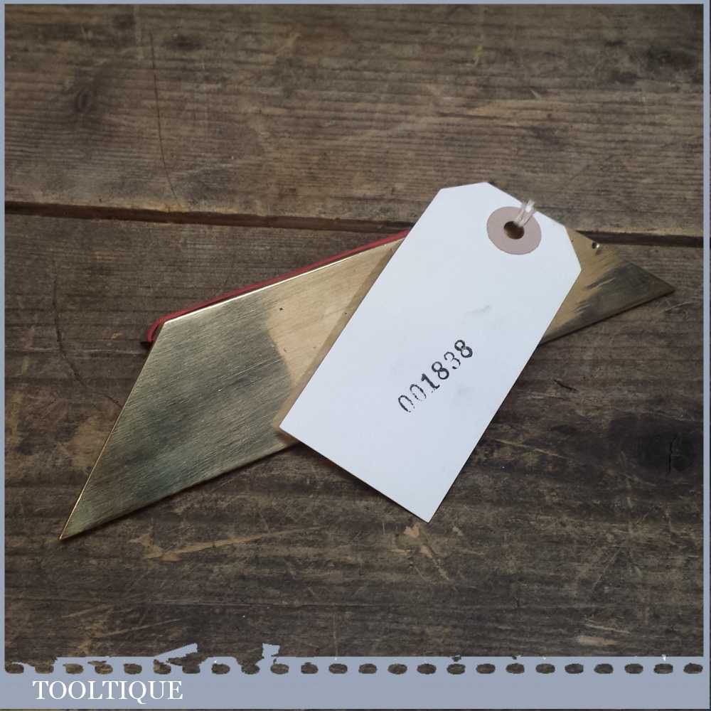 Vintage Brass 45 Degree Mitre Template Measuring Approx 7” Long | Tooltique