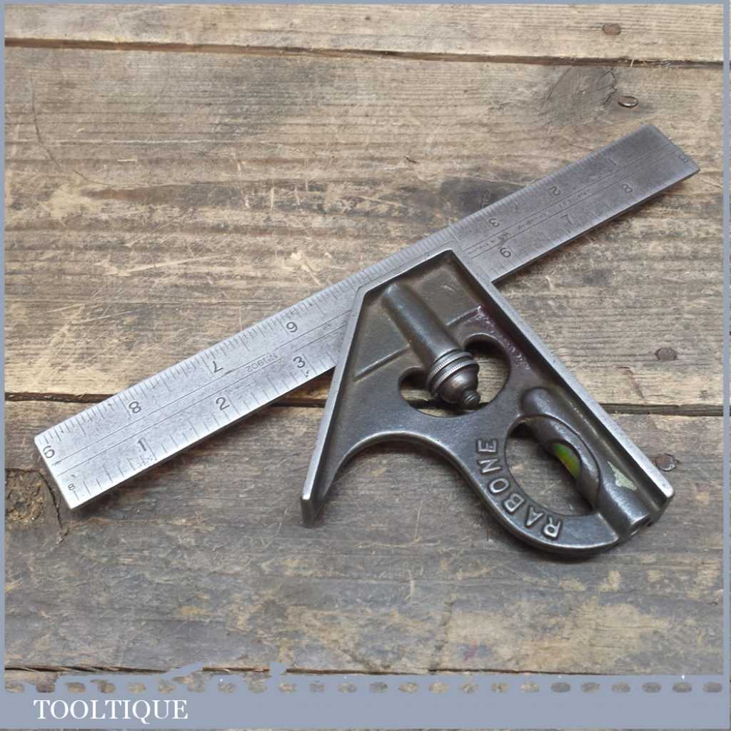 Vintage Rabone No: 1902 Adjustable Combination Square 9” Ruler | Tooltique
