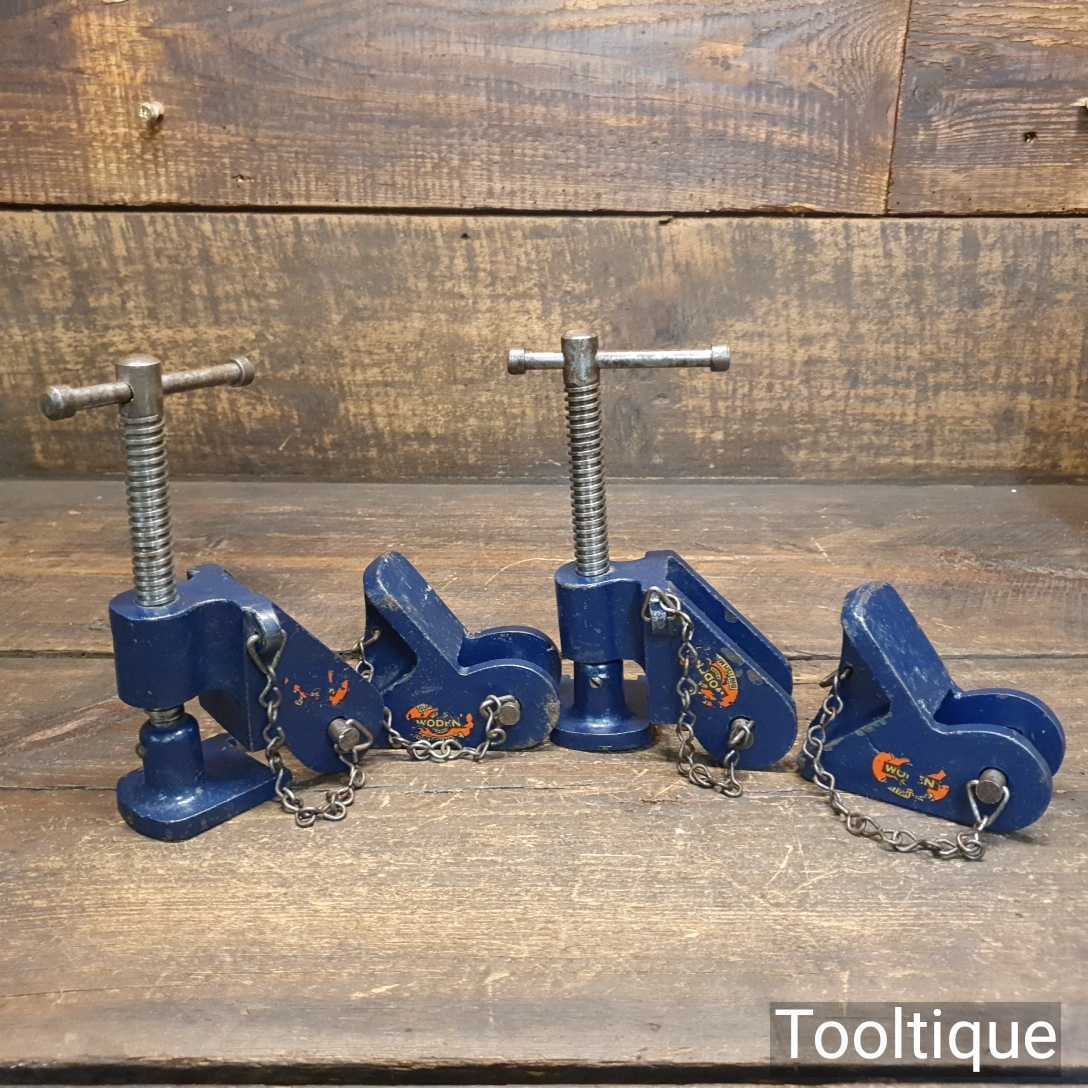2 Vintage Pairs Of Woden Sash Clamp Heads – Good Condition | Tooltique