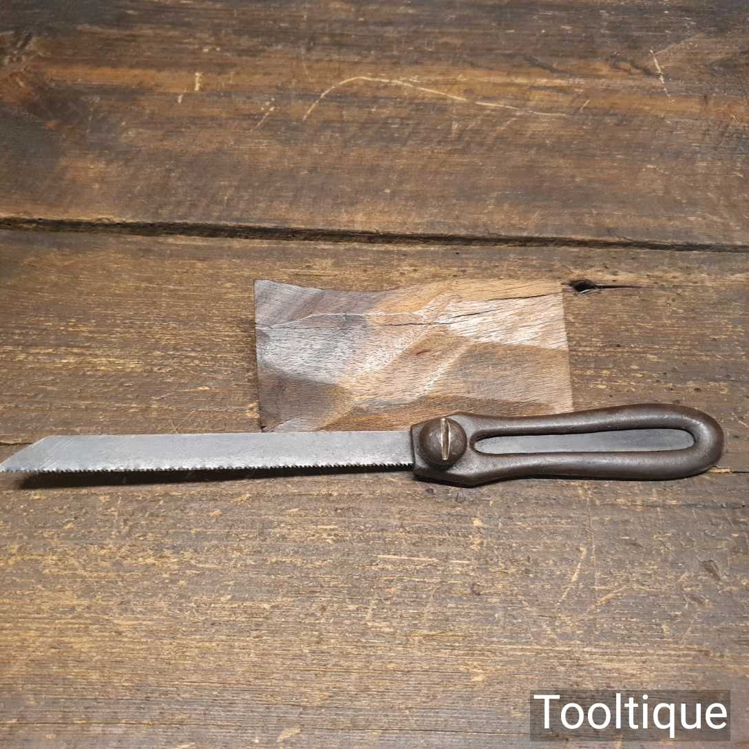 Vintage Cast Steel Utility Pad Saw Handle With Hacksaw Blade Ready To ...