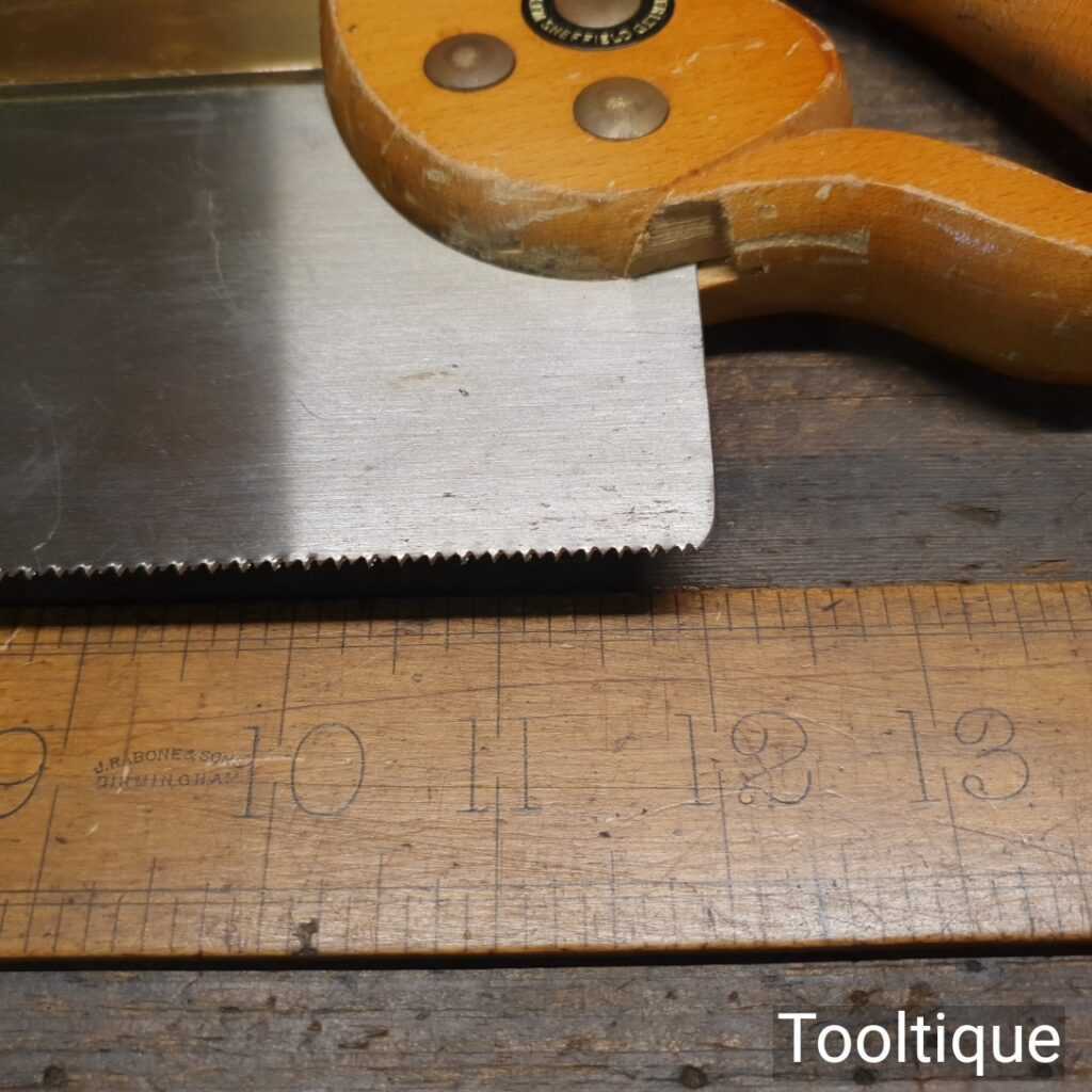 Vintage W. Tyzack Sons & Turner 12” Brass Back Tenon Saw – Sharpened ...