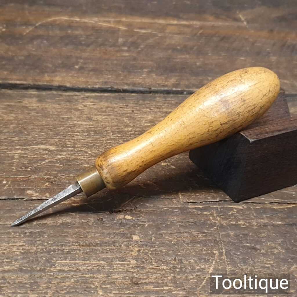 Vintage Square Peg Awl Beechwood Handle – Good Condition | Tooltique