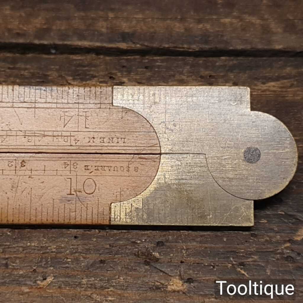 Vintage Edward Preston Folding Rule With Brass Extension – Good ...